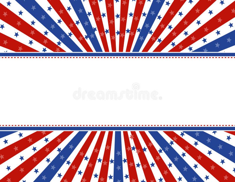 Patriotic Border Background Stock Vector - Illustration of america ...
