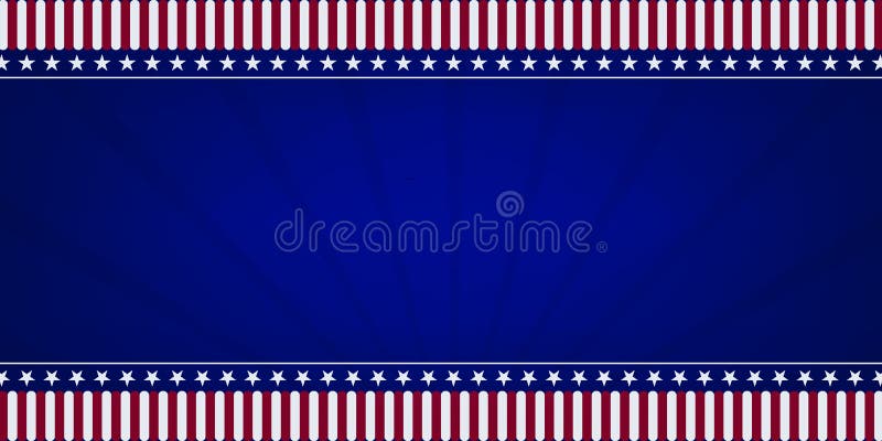 Patriotic Border Divider American Usa Flag Stock Vector - Illustration ...