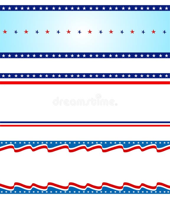 Patriotic Divider Border Stock Illustrations – 288 Patriotic Divider ...