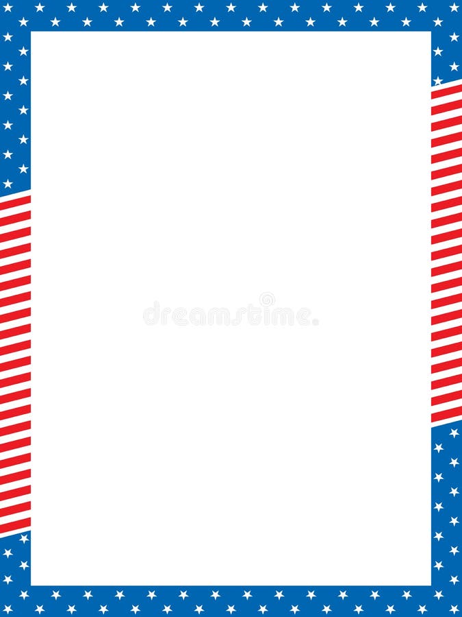 Patriotic border frame stock vector. Illustration of holiday - 41788870
