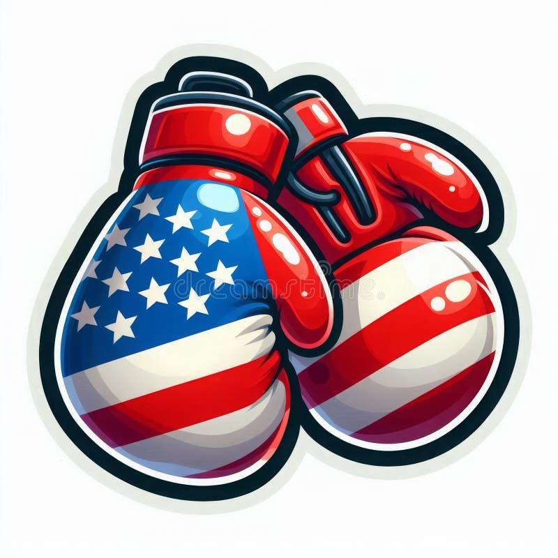 Patriotic Boxing Gloves with American Flag Design, Symbolizing Strength ...