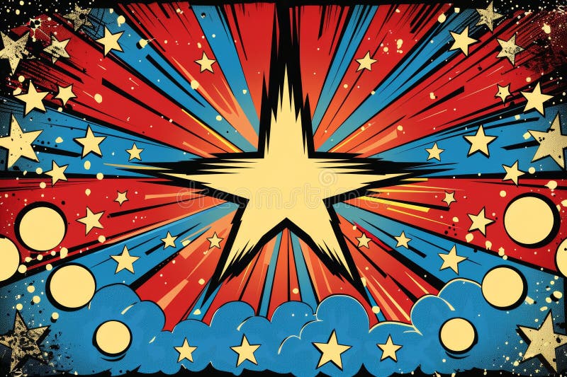 Bright Comic Book Page Red Blue Template Stock Illustrations – 372 ...