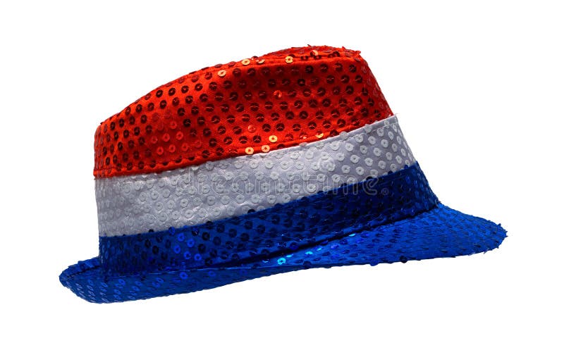 Patriotic Fedora stock photo. Image of american, white - 313049940