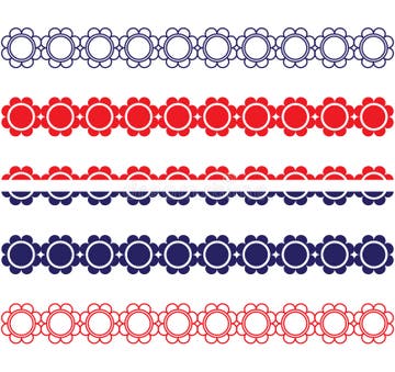 Patriotic Flower Borders stock vector. Illustration of national - 31588746