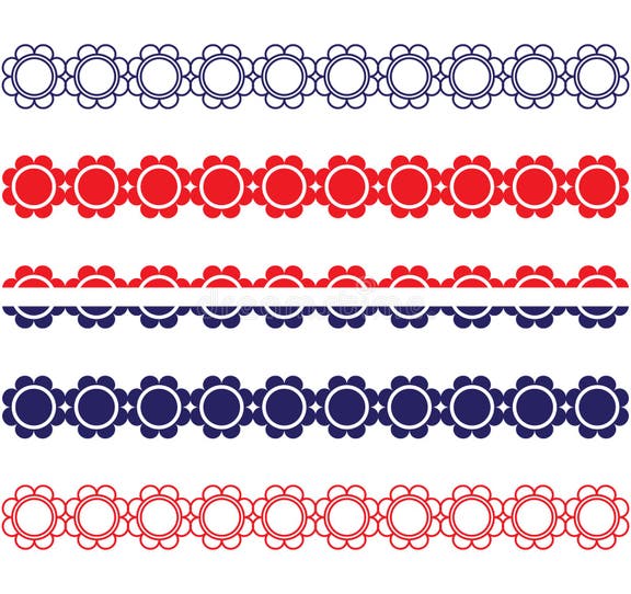 Patriotic Flower Borders stock vector. Illustration of national - 31588746