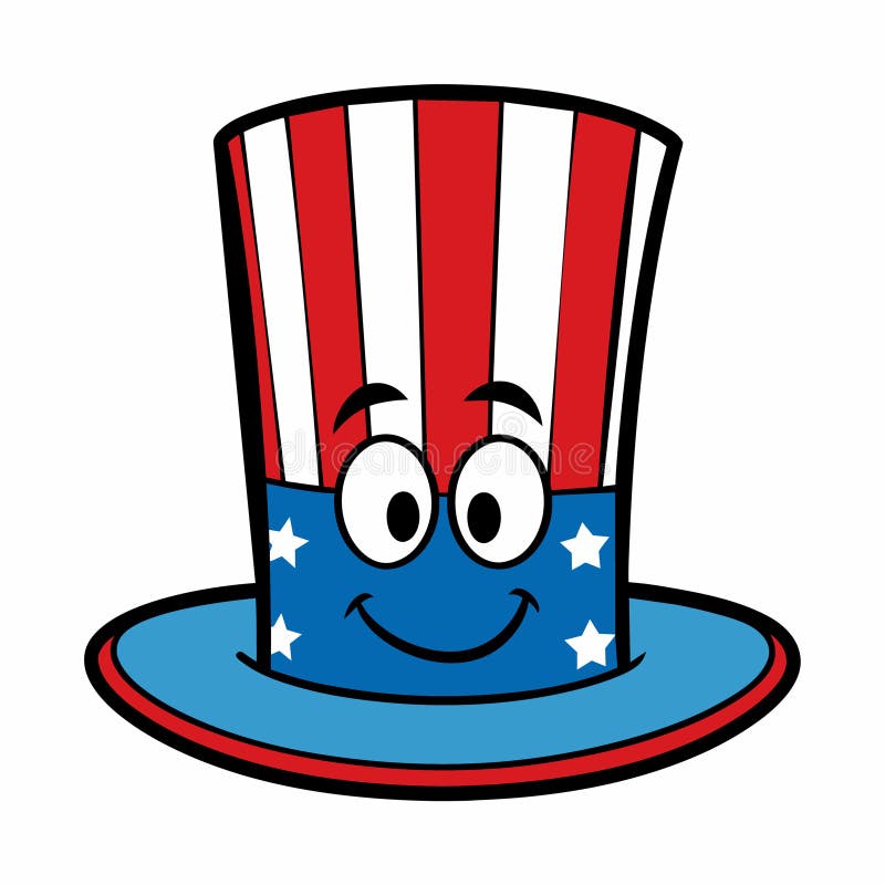 Patriotic-hat Vector Illustration Stock Vector - Illustration of united ...
