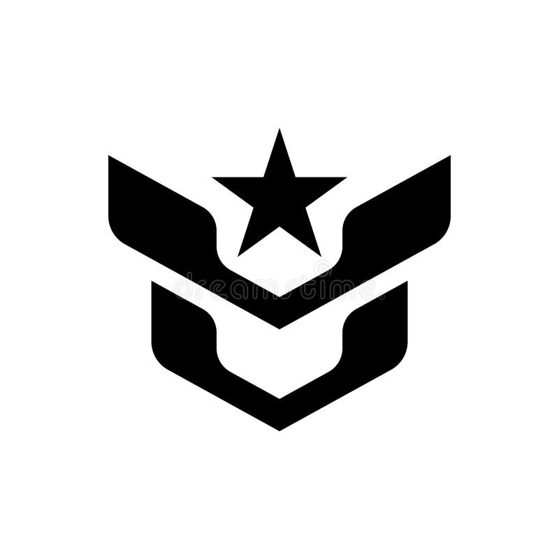 Patriotic Logo Design Template with Military Emblem Style Stock Vector ...