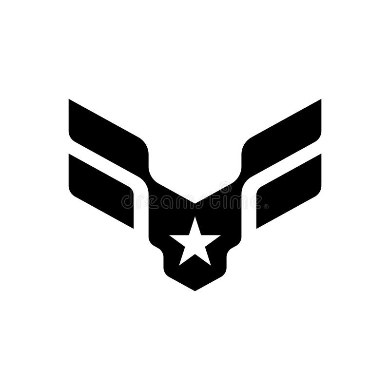 Patriotic Logo Design Template with Military Emblem Style Stock Vector ...