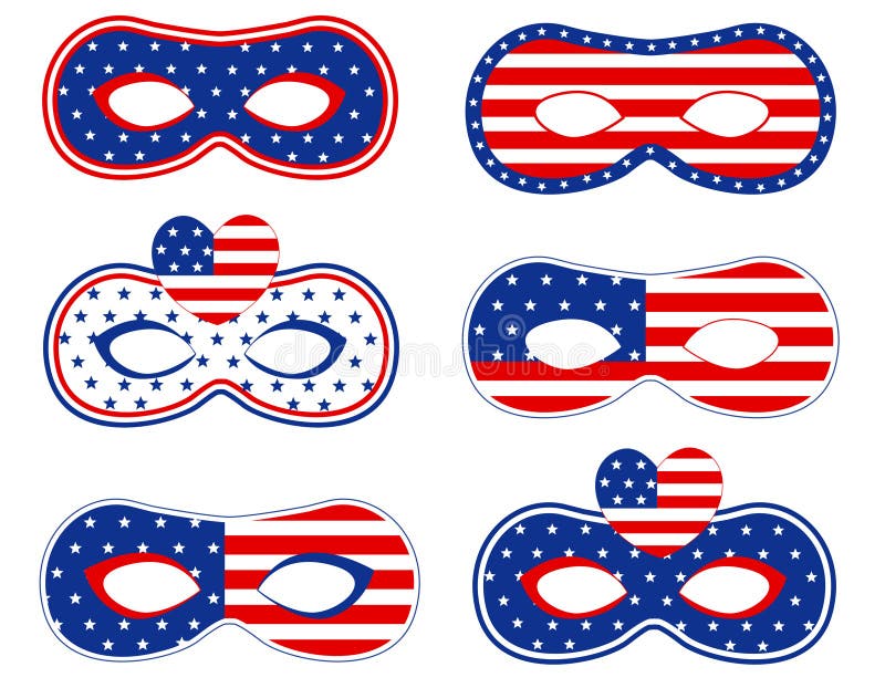 Patriotic mask stock vector. Illustration of happy, carnival - 24180740