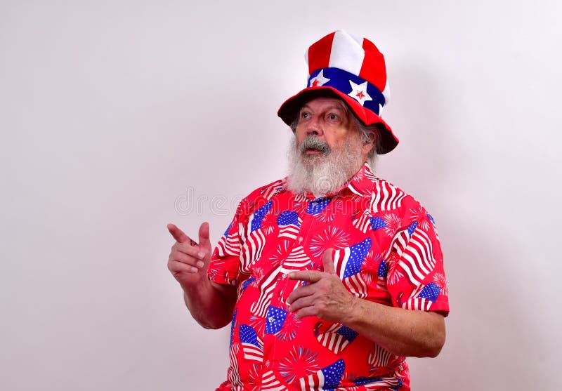 Man in Funny Uncle Sam Hat Holding a Vote Sticker Stock Photo - Image ... Man in Funny Uncle Sam Hat Holding a Vote Sticker Stock Photo - Image ...