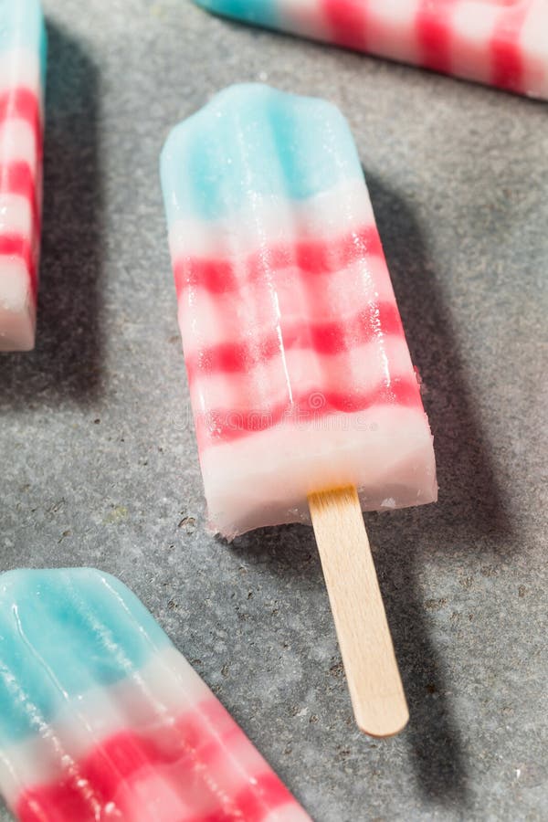 Patriotic Red White and Blue Popsicles Stock Image - Image of icecream ...