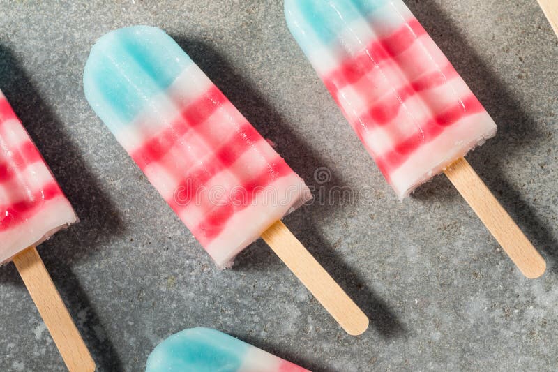 Patriotic Red White and Blue Popsicles Stock Photo - Image of summer ...