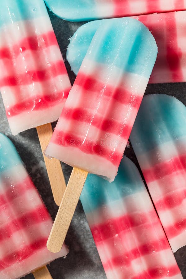 Patriotic Red White and Blue Popsicles Stock Image - Image of icecream ...