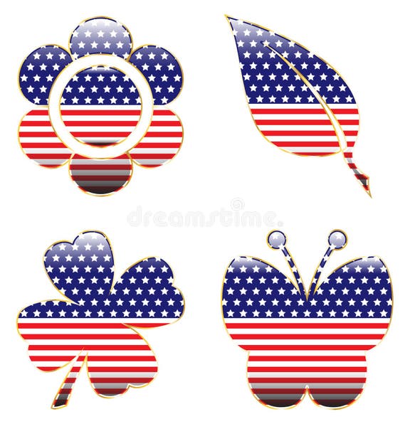 Patriotic Spring Shapes stock illustration. Illustration of gold - 51954038