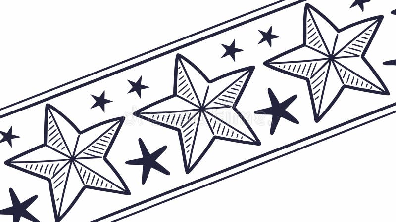 Patriotic Stars Decorative Border Pattern, Celebration and Americana ...