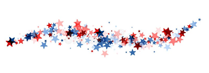 Patriotic Stars Stream in Gradient Stock Vector - Illustration of ...