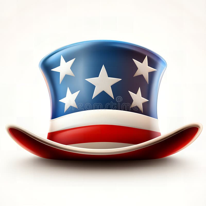 Patriotic Uncle Sam Top Hat American Flag Design for Independence Day ...