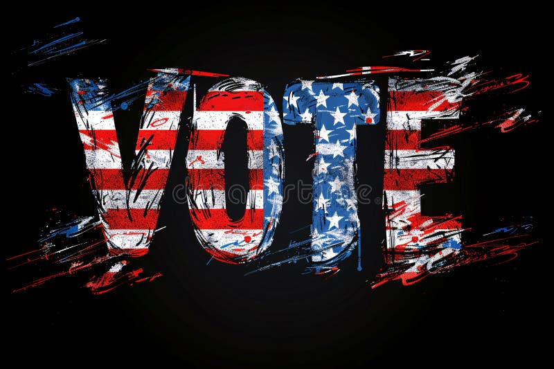Patriotic Voting Encouragement in American Flag Colors Stock Photo ... Patriotic Voting Encouragement in American Flag Colors Stock Photo ...