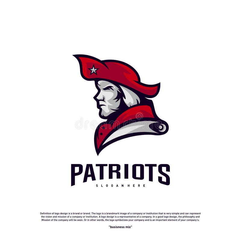 Patriots Logo Design Vector. Head Patriots Logo Design Template Stock ...