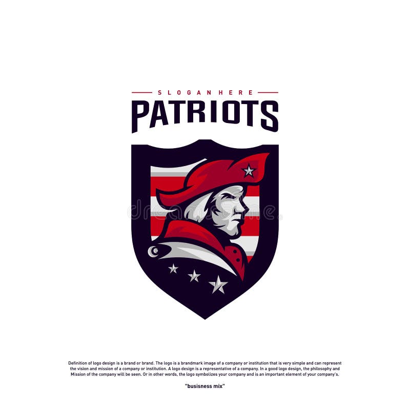 Patriots Logo Design Vector. Head Patriots Logo Design Template Stock ...