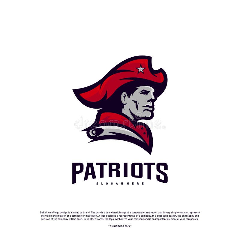 Patriots Logo Design Vector. Head Patriots Logo Design Template Stock ...