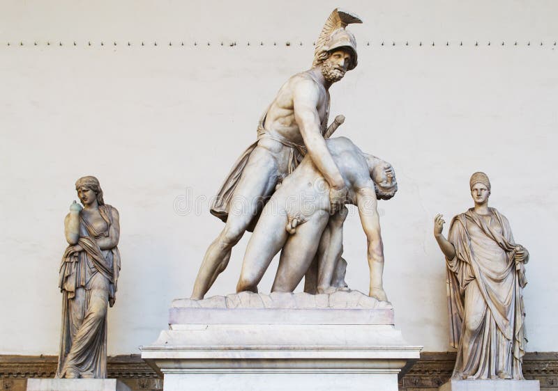 Estatua De Patroclo E Menelao En Florencia Imagen de archivo - Imagen ...