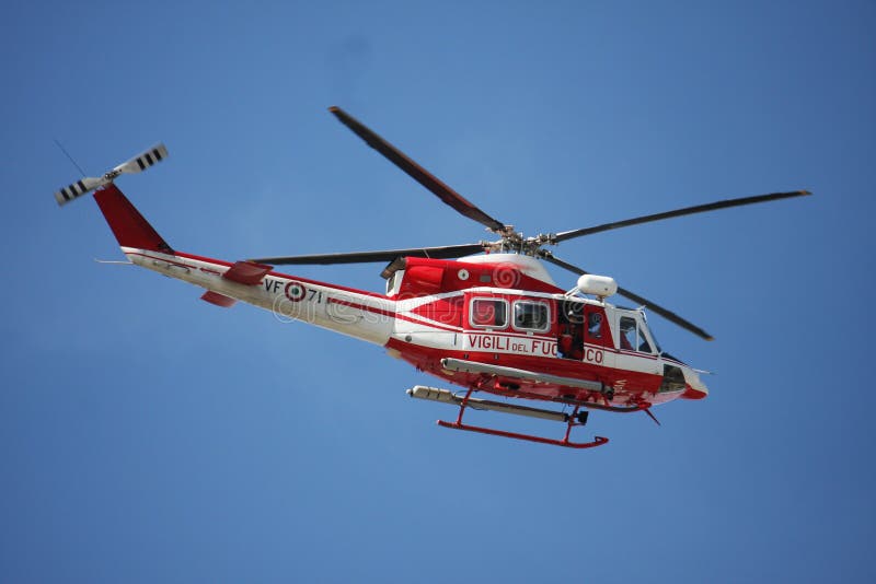 Patrol Helicopter of Firefighters Editorial Stock Image - Image of ...