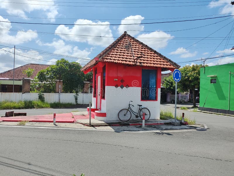 Patrol post building stock image. Image of color, structure - 309822545