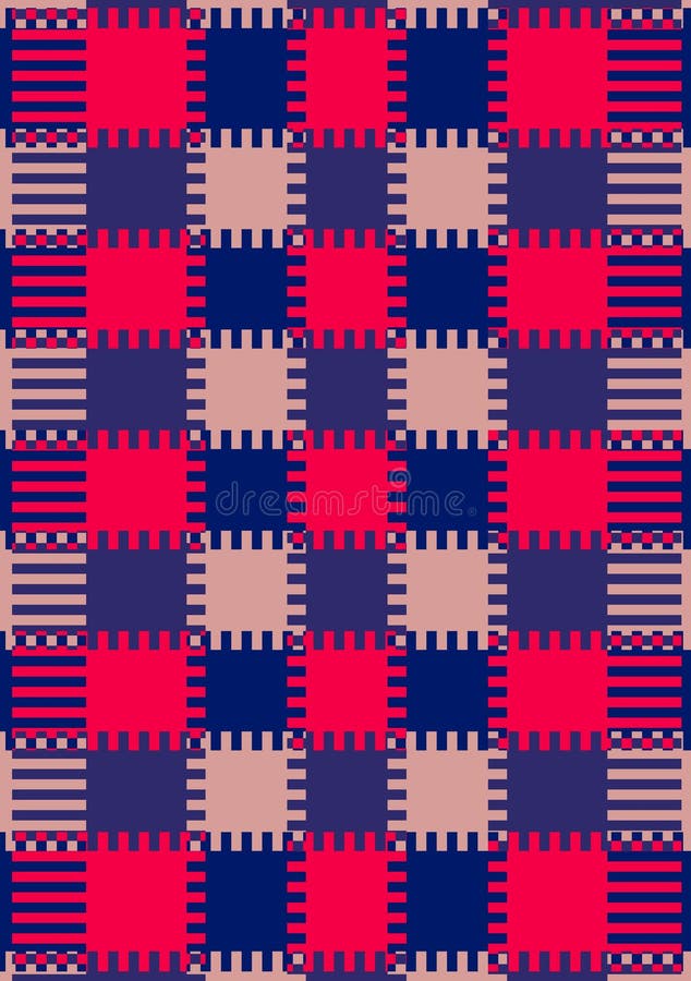 Patron Design with Square Modules Snatches Stock Illustration ...