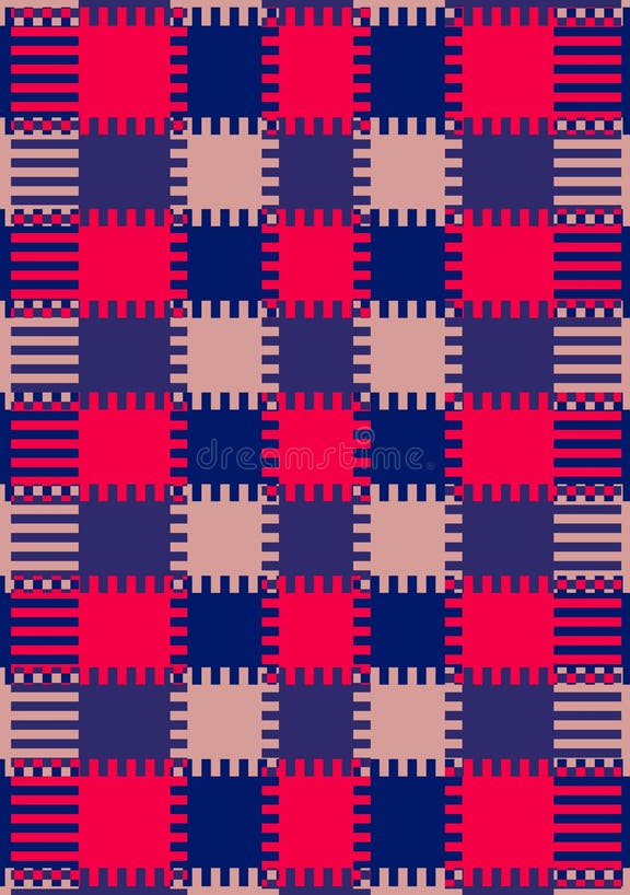 Patron Design with Square Modules Snatches Stock Illustration ...