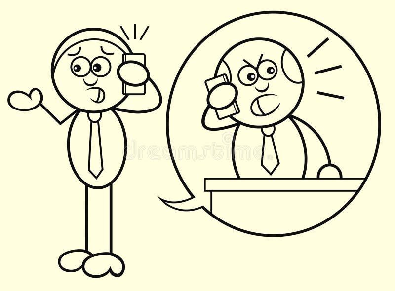 Patron et employé illustration de vecteur. Illustration du illustration ...