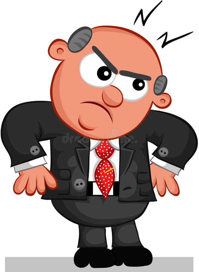 Patron Man Angry illustration de vecteur. Illustration du contrarié ...