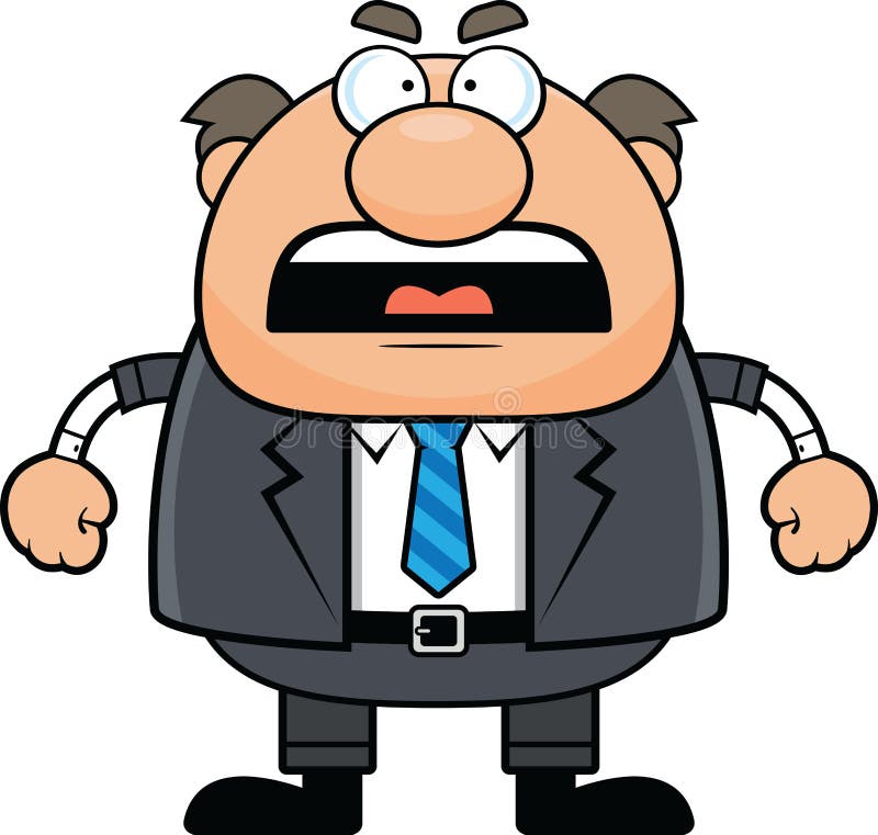 Patron Man Angry De Bande Dessinée Illustration de Vecteur ...