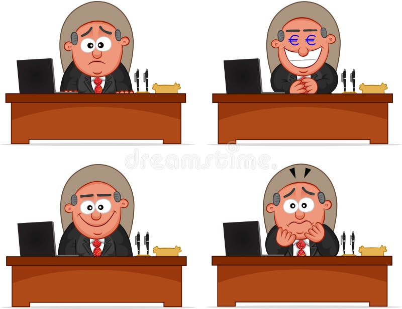 Patron Cartoons illustration de vecteur. Illustration du businessman ...