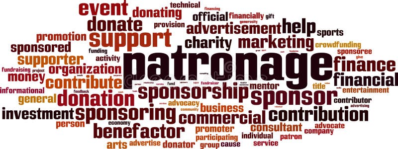 Patronage word cloud stock vector. Illustration of contribute - 172743943
