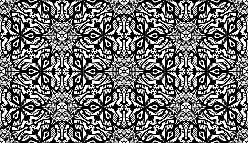 Patrones Transparentes En Blanco Y Negro Stock de ilustración ...