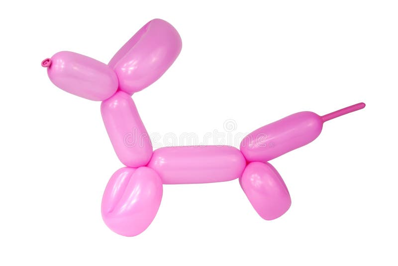 Patrulla De Perro Rosa Con Globo Aislada En Blanco Imagen de archivo ...