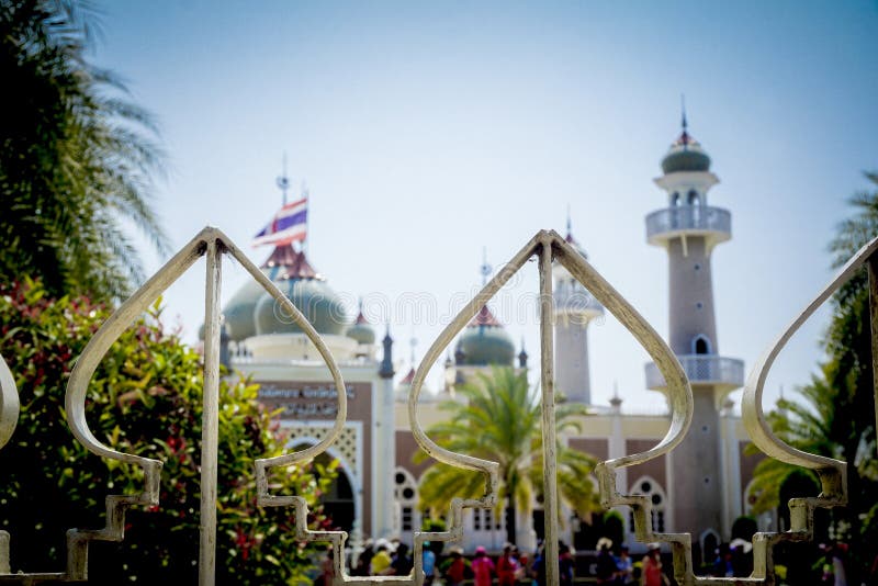 Pattani Central Mosque Thailand Stock Image - Image of twilight ...