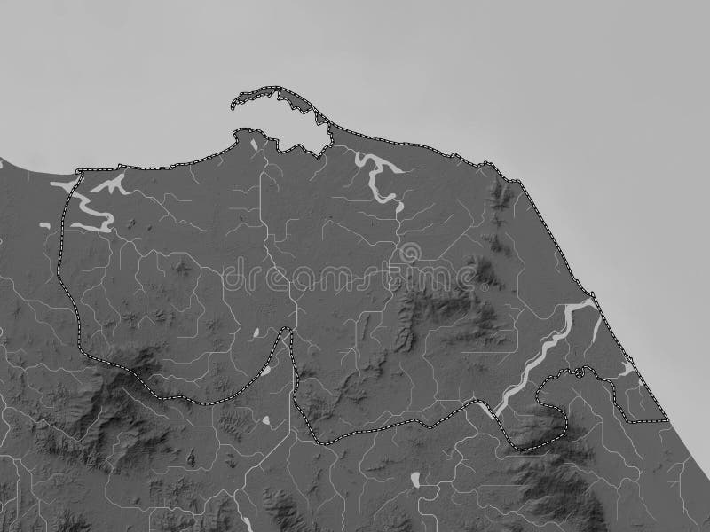 Pattani, Thailand. Grayscale. No Legend Stock Illustration ...