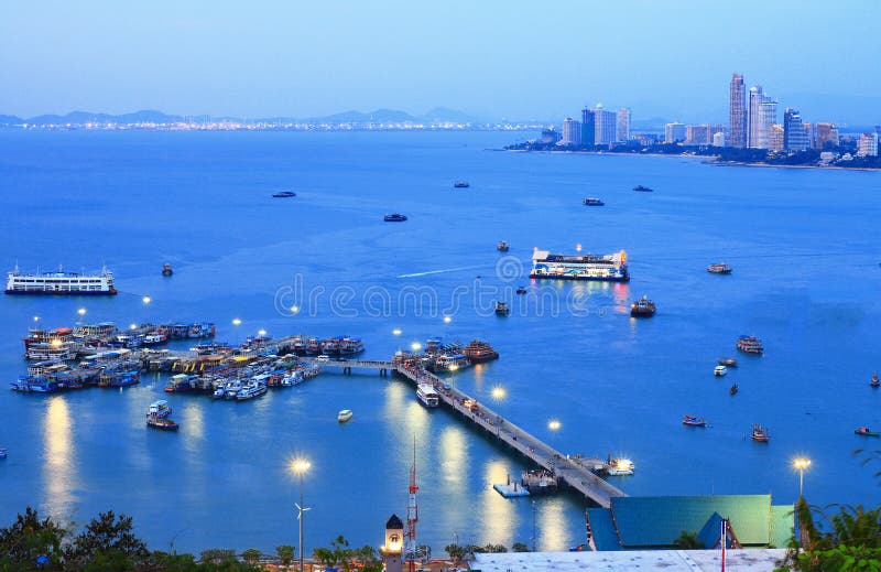 Pattaya Harbor Thailand stock image. Image of house, harbour - 30005697