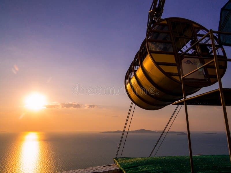 Cable Car, Pattaya Tower, Thailand Stock Image - Image of leisure ...