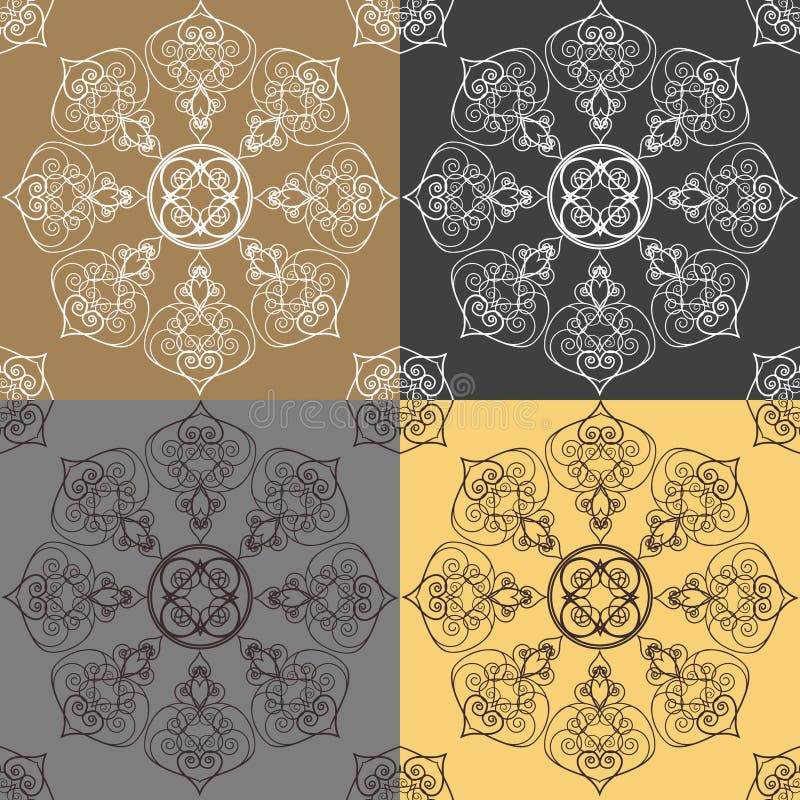 Patter set in retro style stock vector. Illustration of style - 120331112