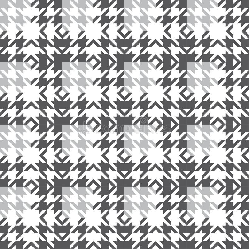 Houndstooth Seamless Vector Black and White Pattern or Tile Background ...