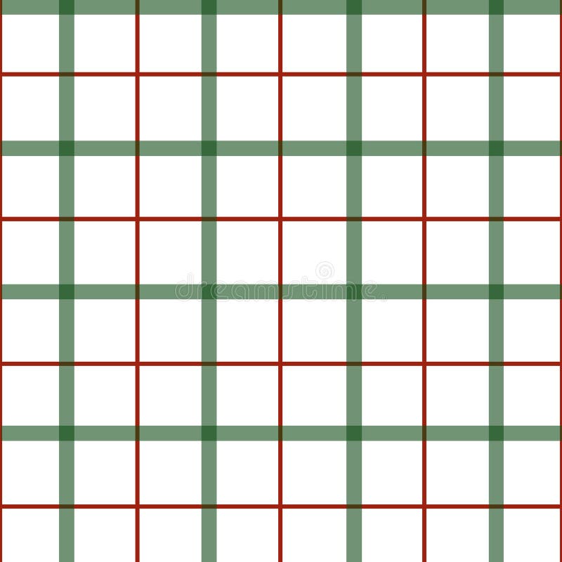 Window Pane Plaid Seamless Pattern, Green and Red Stock Illustration ...