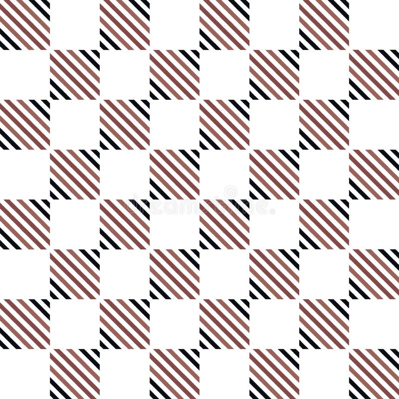 Check Pattern, Seamless Pattern, White, Brown Stock Illustration ...