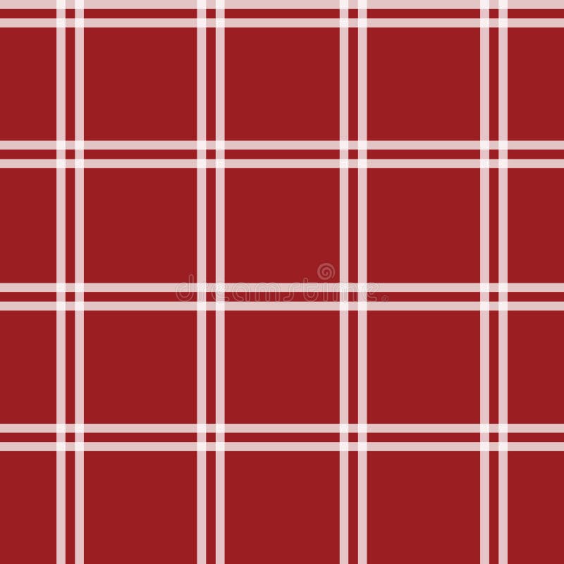 Window Pane Plaid Seamless Pattern, Red and White Stock Illustration ...