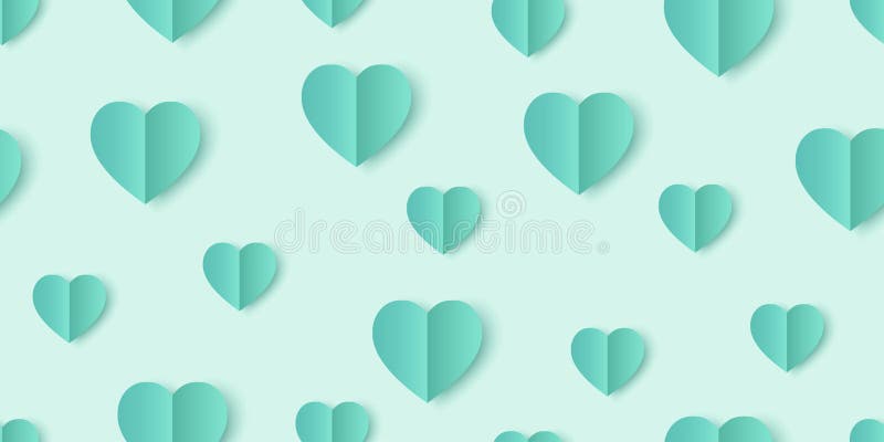 Green Love Valentine Heart Paper Texture Pattern Stock Vector ...