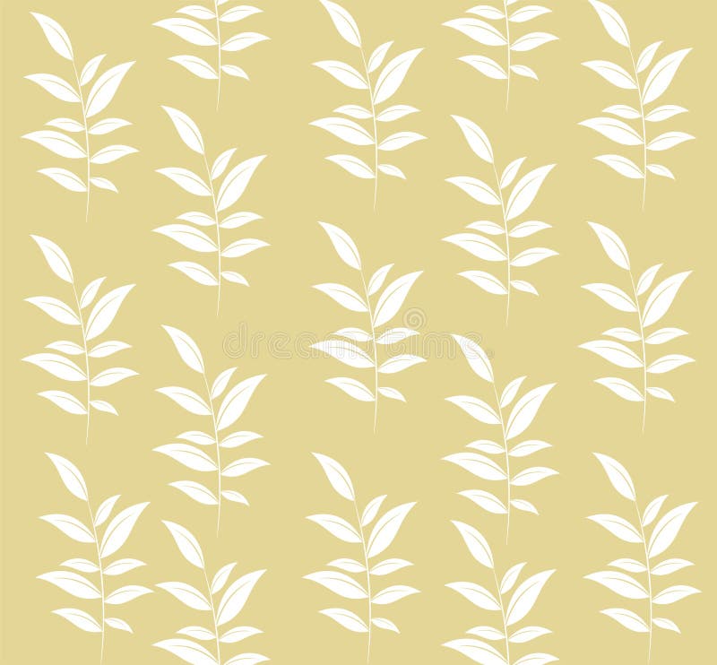 Seamless Pattern Plant with Leaves Stock Vector - Illustration of ...