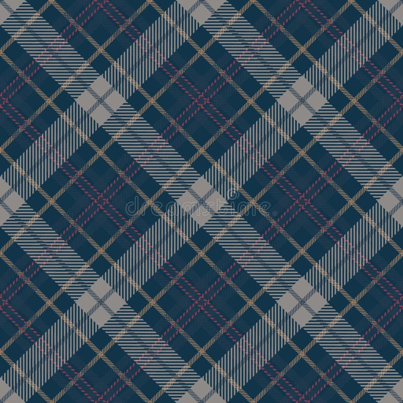 Tartan Seamless Pattern, Grey , Navy Blue , Pink Stock Illustration ...