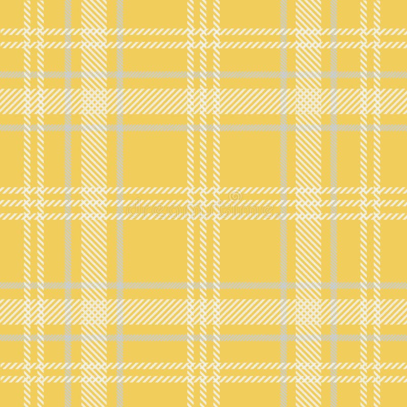 Tartan Seamless Pattern, Yellow , White Stock Illustration ...